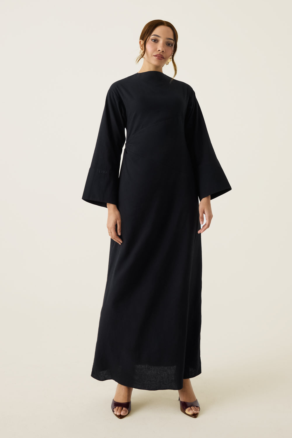 Diagonal Button Dress | Premium Modest Casual Wear | LYRA Modest