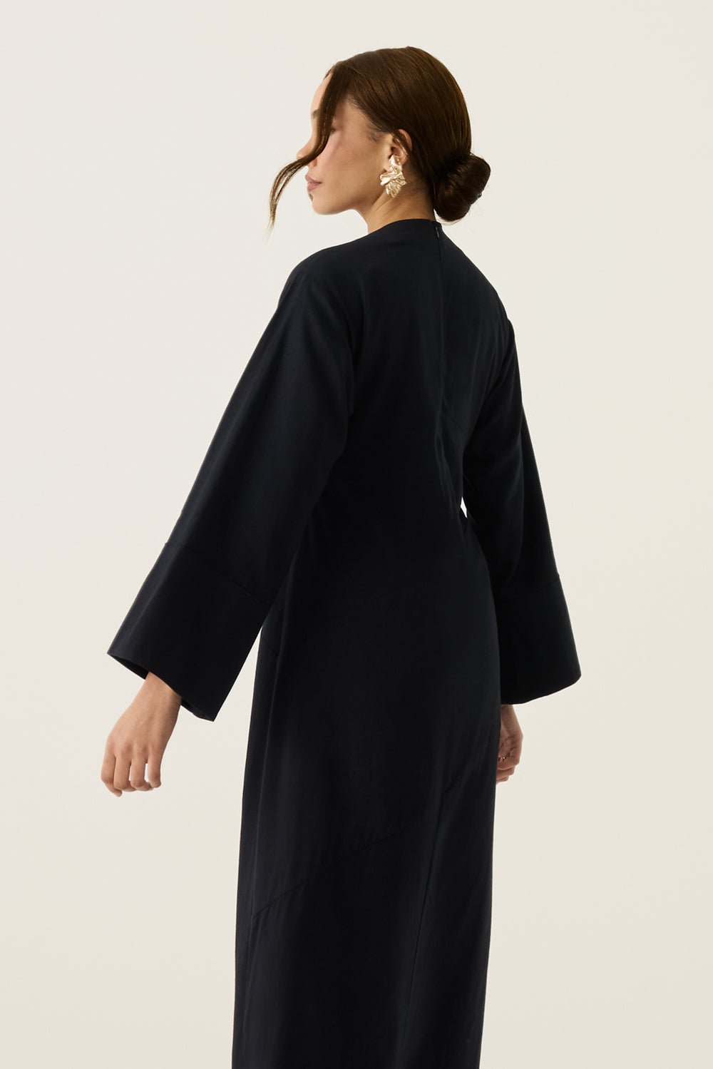 Diagonal Button Dress | Premium Modest Casual Wear | LYRA Modest